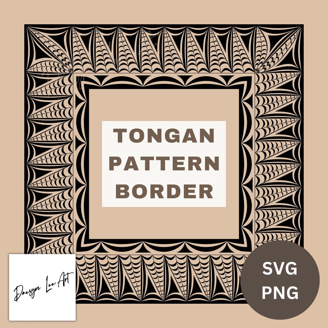 Tongan SQUARE Border 50cm instant Digital Download SVG/PNG - Etsy
