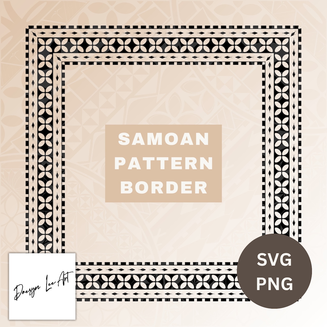 Samoan SQUARE Border 50cm *instant Digital Download* - Etsy