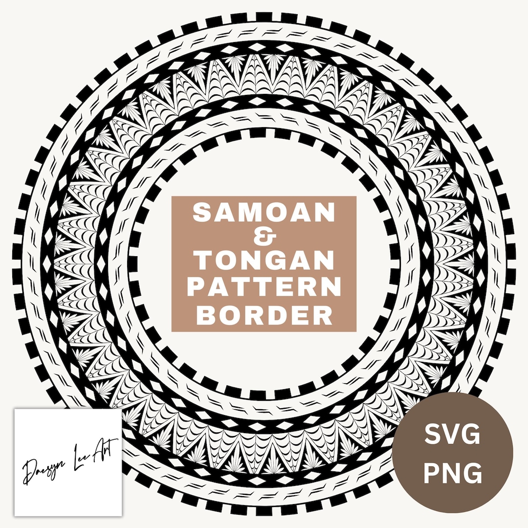 Samoan & Tongan Mixed Pattern BORDER *digital Download Only* SVG/PNG - Etsy