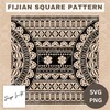 Fijian Kesakesa Masi Tapa Tribal Pattern Digital 8x10inch Square Frame ...