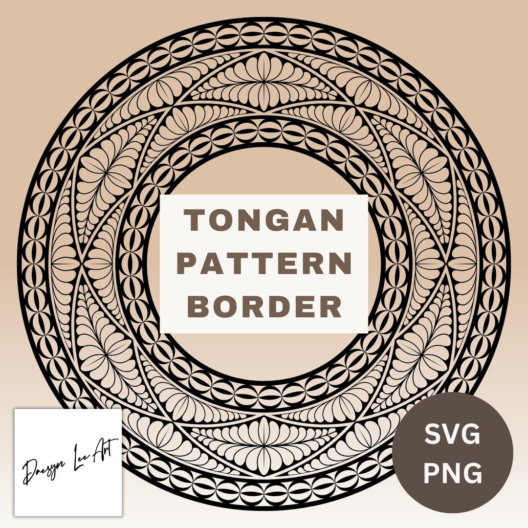 Tongan Pattern Border *instant Digital Download* SVG/PNG - Etsy