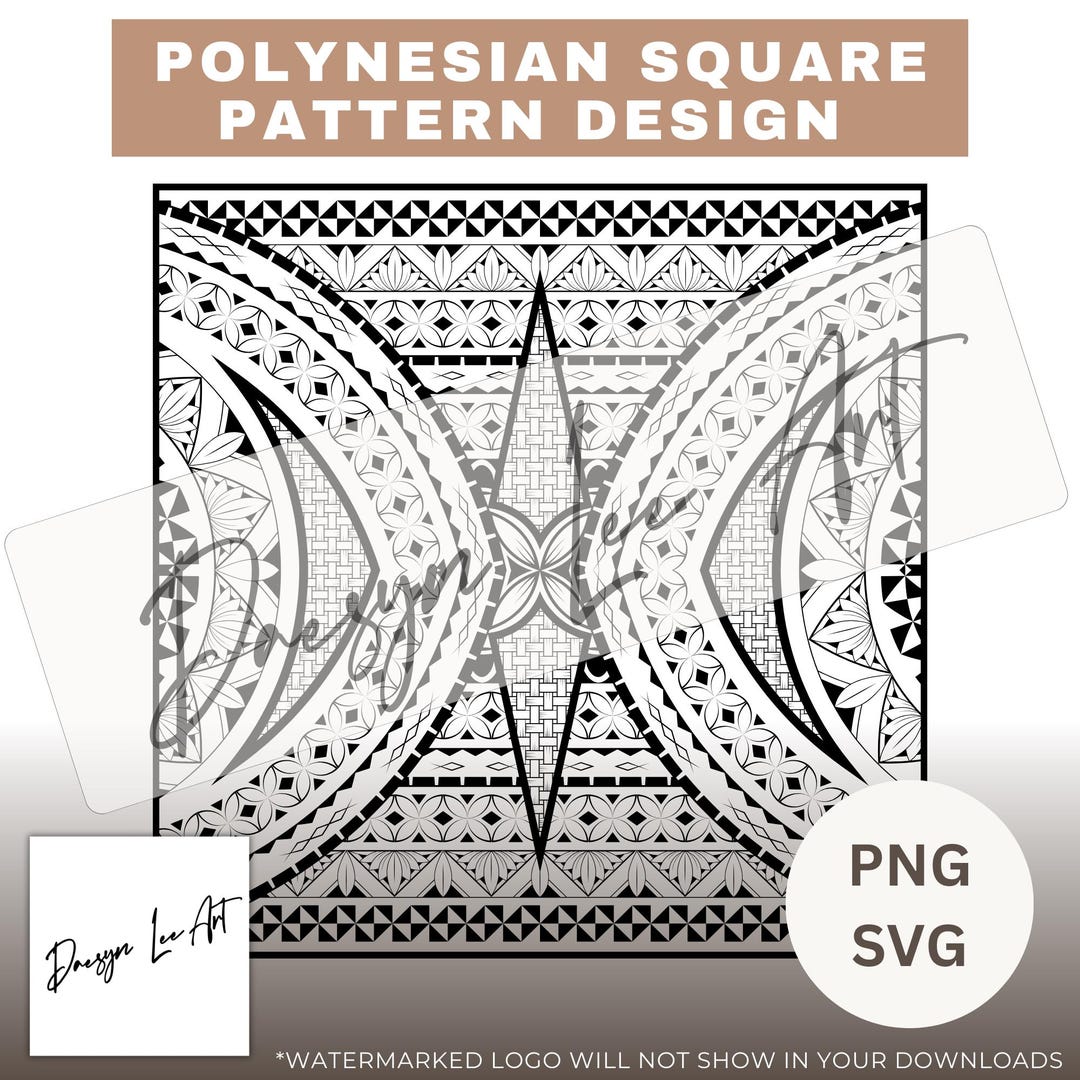 Polynesian Square Pattern Design *instant Digital Download* PNG-SVG - Etsy