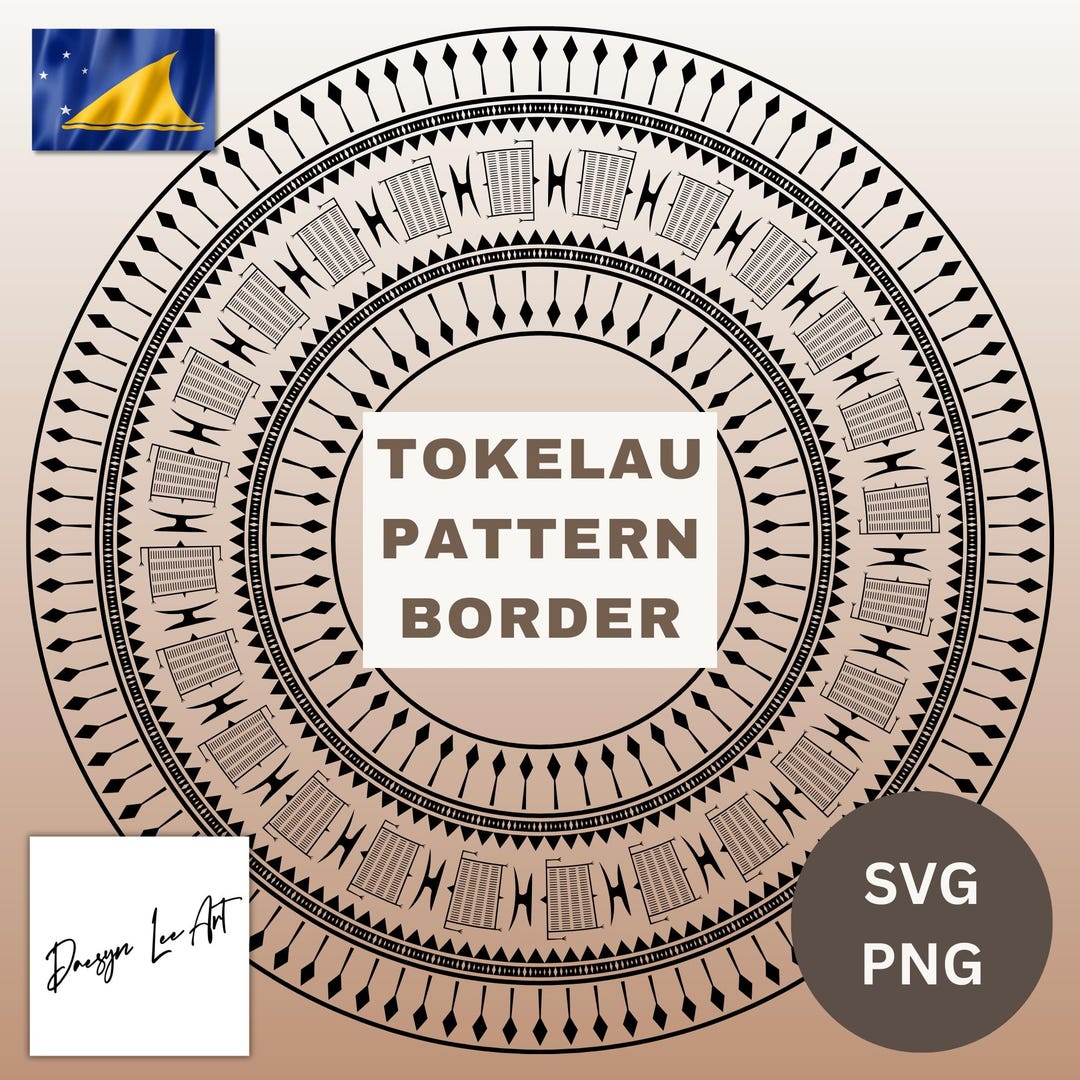 Tokelauan Border SVG/PNG *instant Digital Download* - Etsy