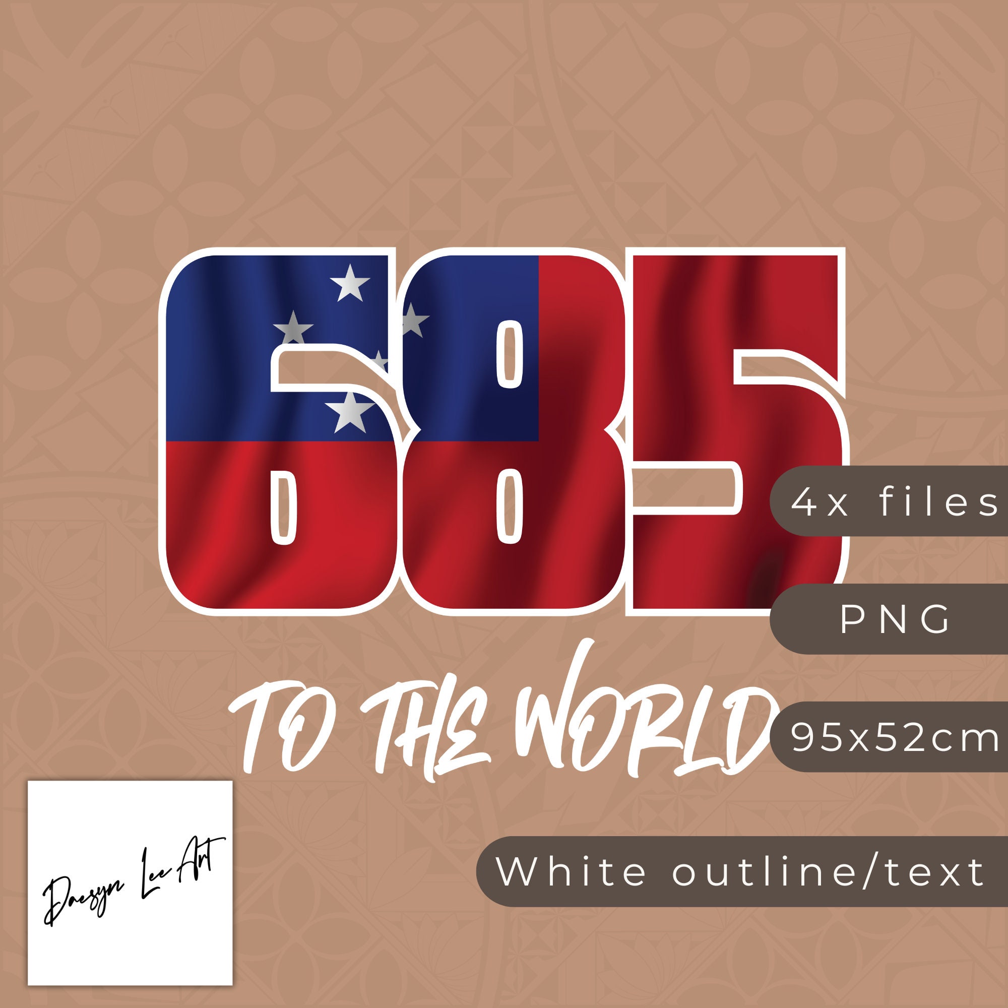 685 Samoa to the World Flag Digital Design - Etsy Australia