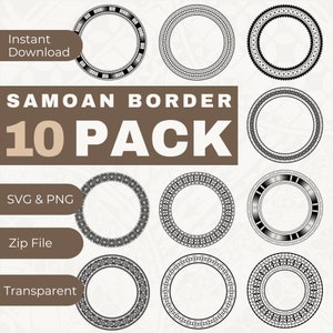 Samoan Border 10 Pack*zip File*instant Digital Download* - Etsy