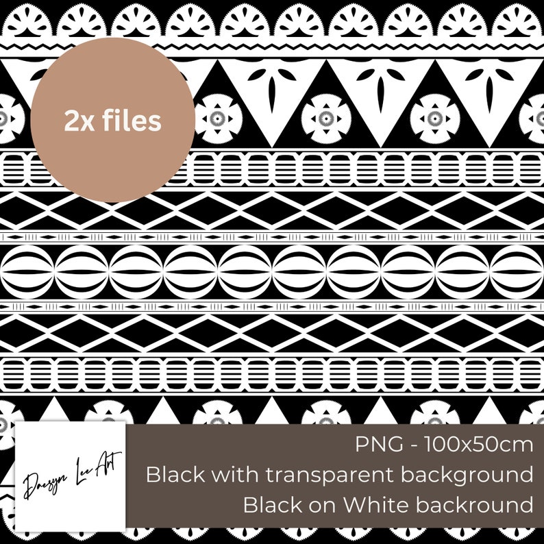 Fijian Pattern Banner 100x50cm digital File Only - Etsy