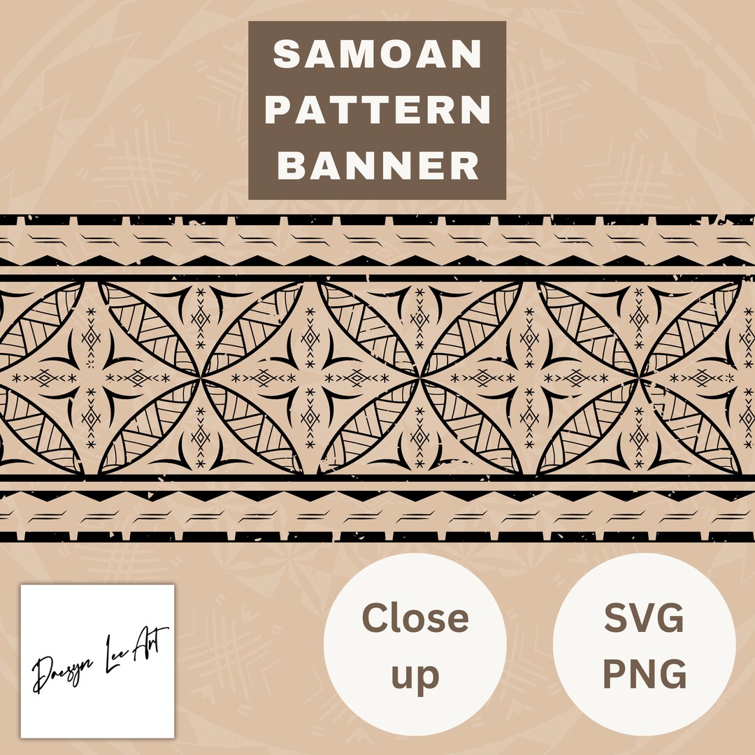 Samoan Pattern Banner *digital Download Only* SVG/PNG - Etsy