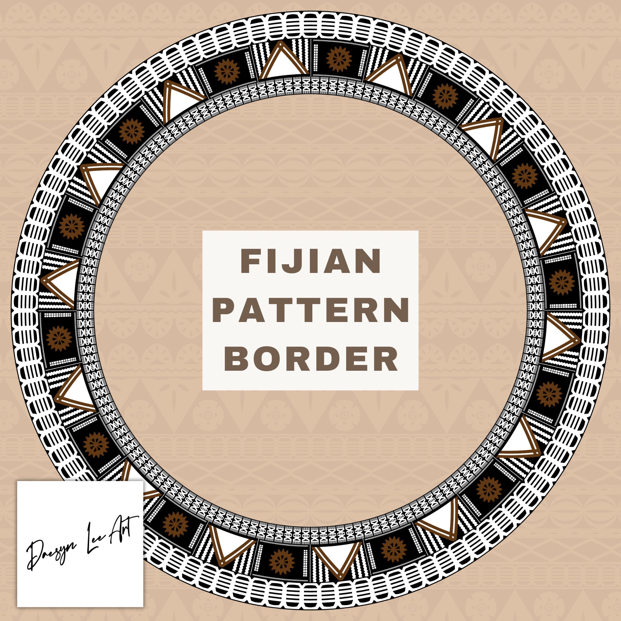 Fijian Pattern Border PNG File instant Digital Download - Etsy Australia