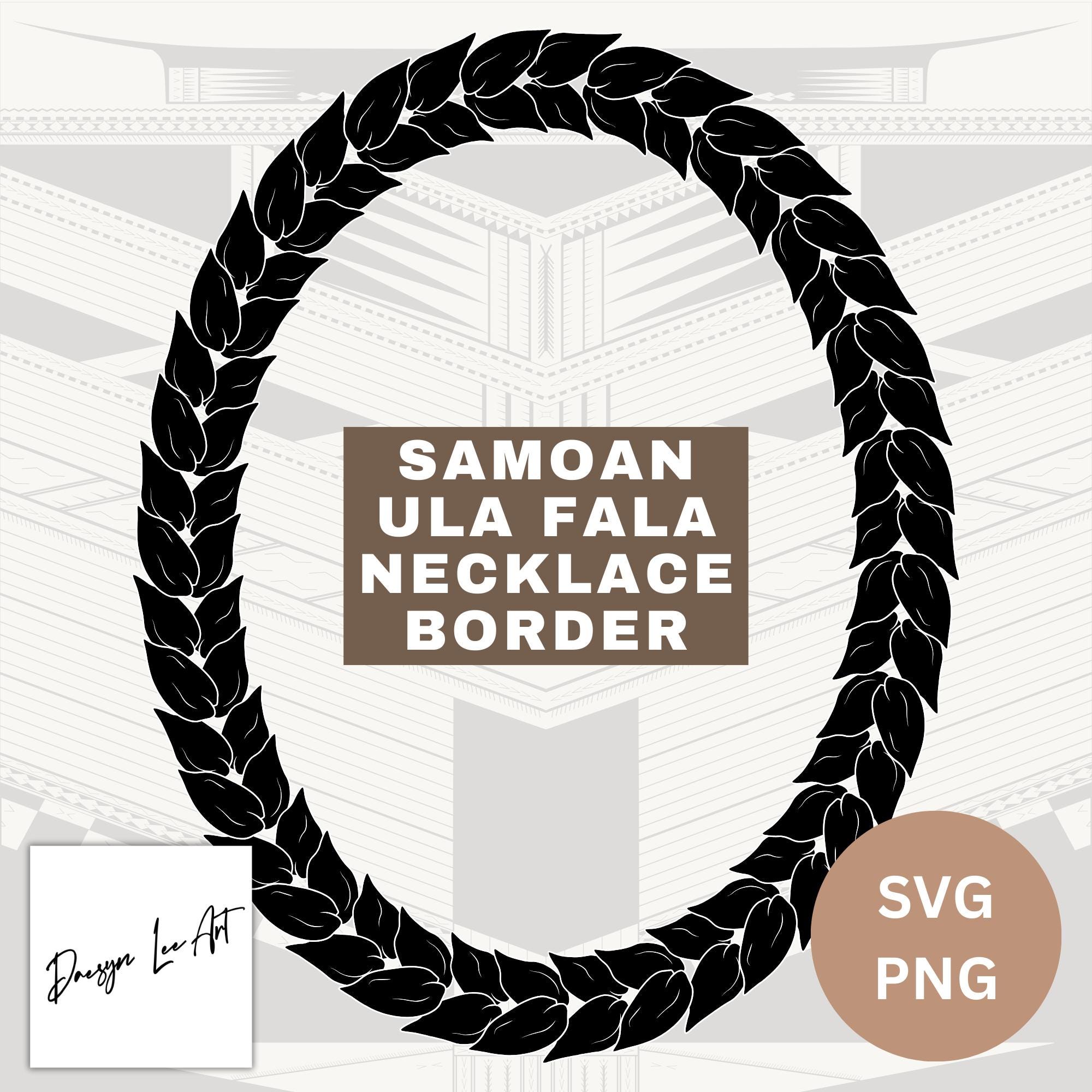 Samoan Ula Fala Necklace BORDER *digital Download Only* SVG/PNG - Etsy
