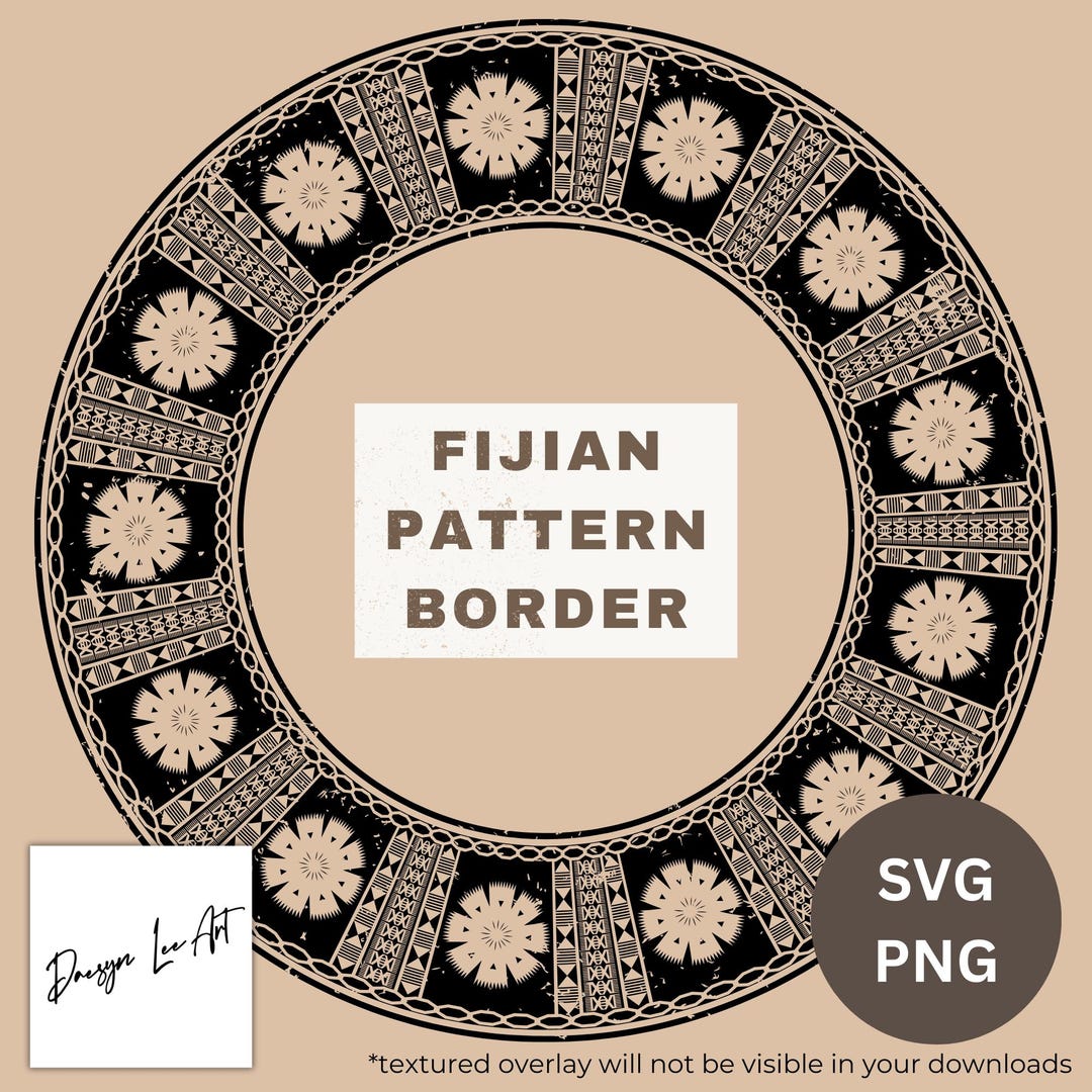 Fijian Pattern Border - PNG/SVG Files *instant Digital Download* - Etsy