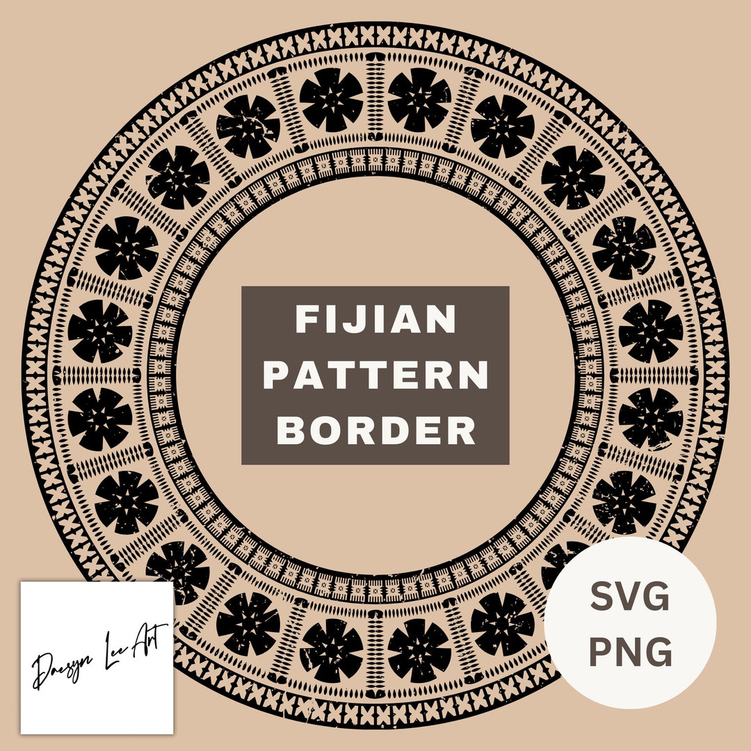 Fijian Pattern Border - PNG/SVG Files *instant Digital Download* - Etsy