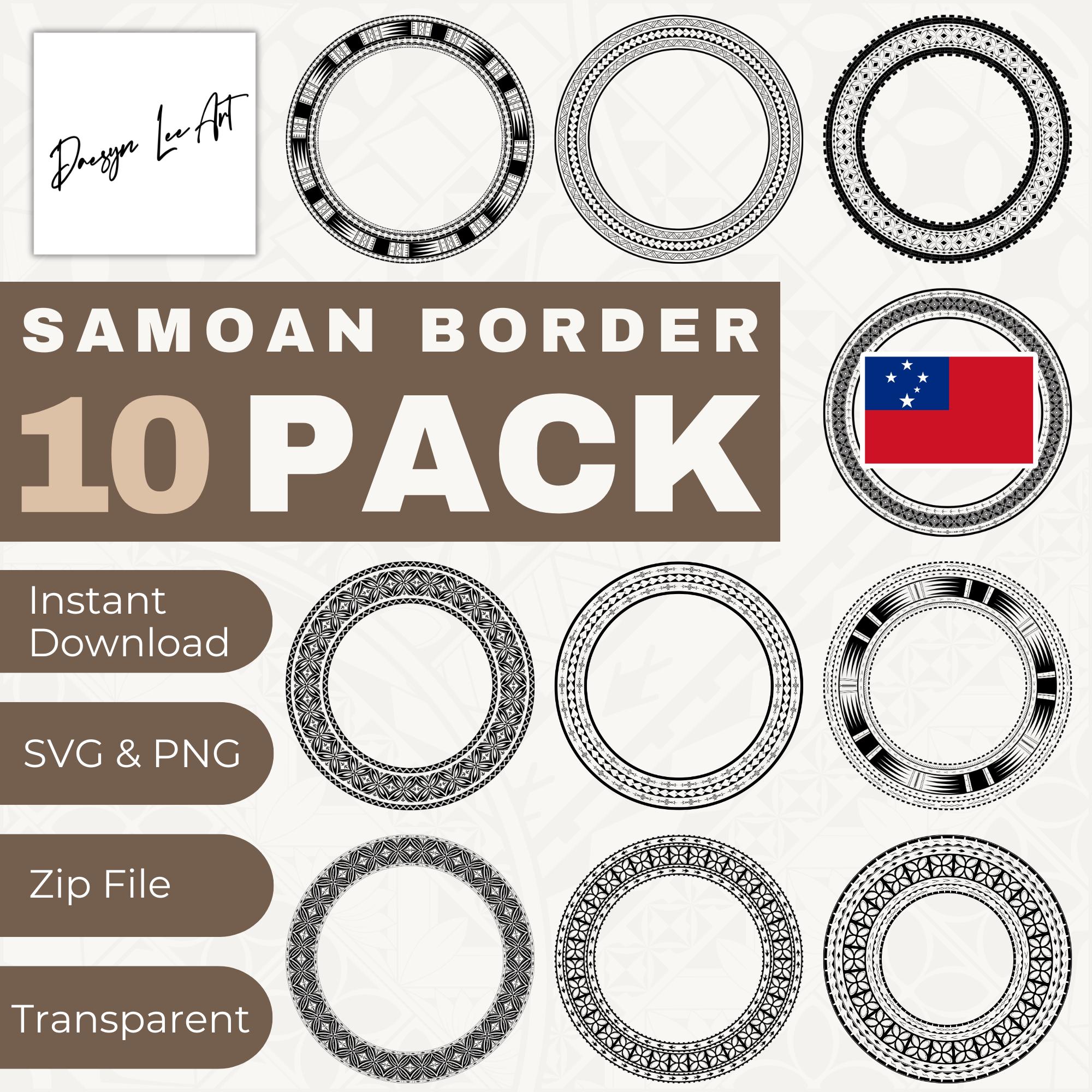 Samoan Border 10 Pack*zip File*instant Digital Download* - Etsy