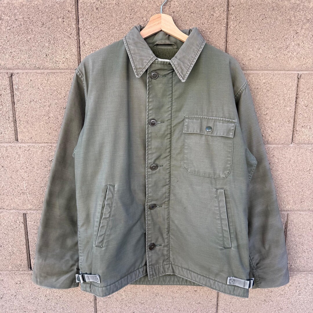 85' USN Stenciled A2 Deck Jacket - Etsy