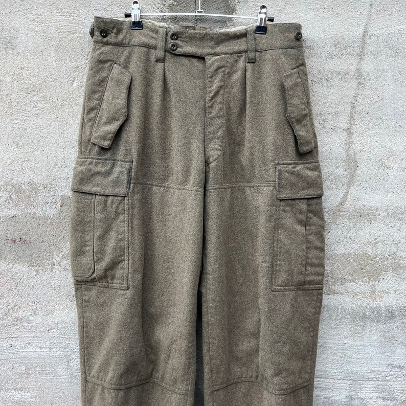 60's German Military Wool Cargo Field Pants - Etsy