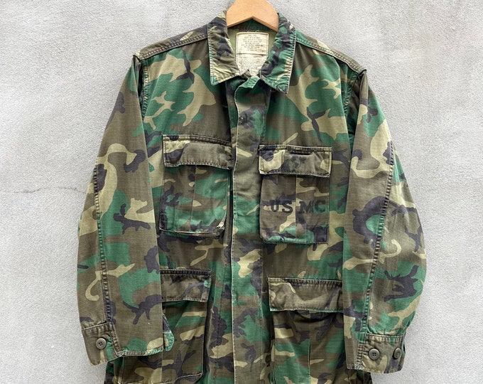 80's USMC Military Rip Stop Field Jacket - Etsy