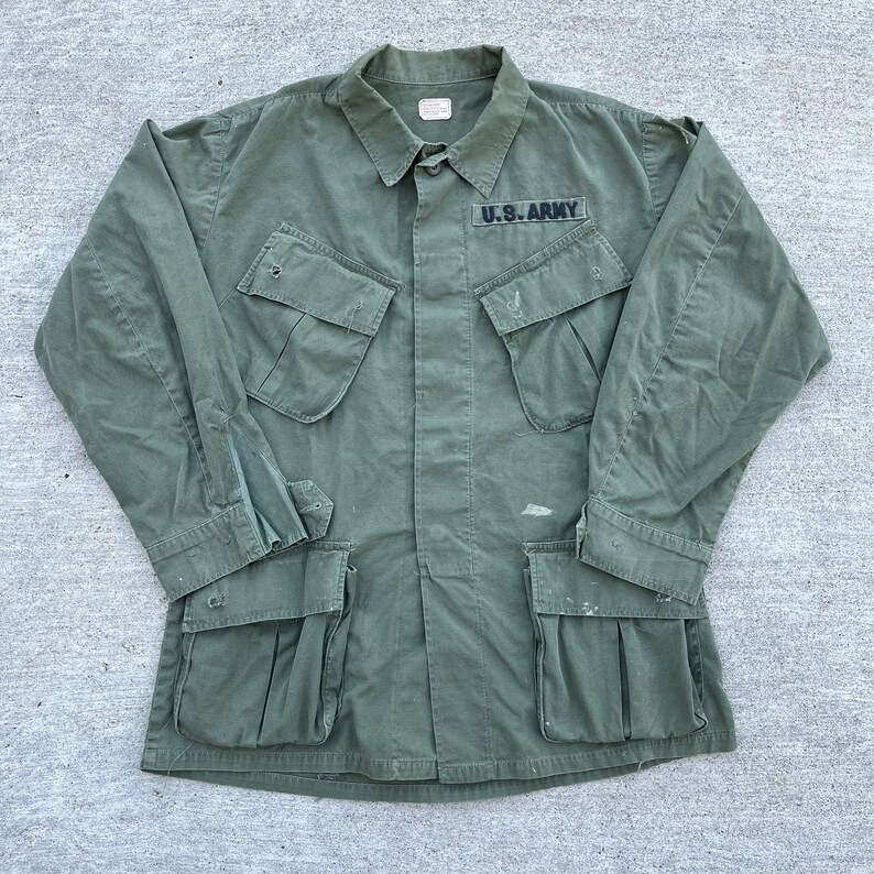 68 Military Slant Pocket Jacket - Etsy