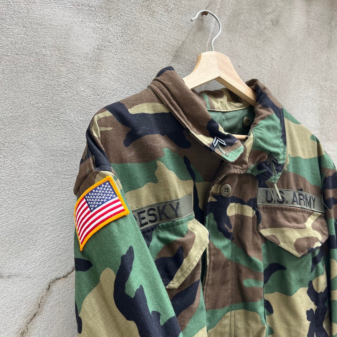 90's Military Woodland Camouflage US Army Field Jacket - Etsy