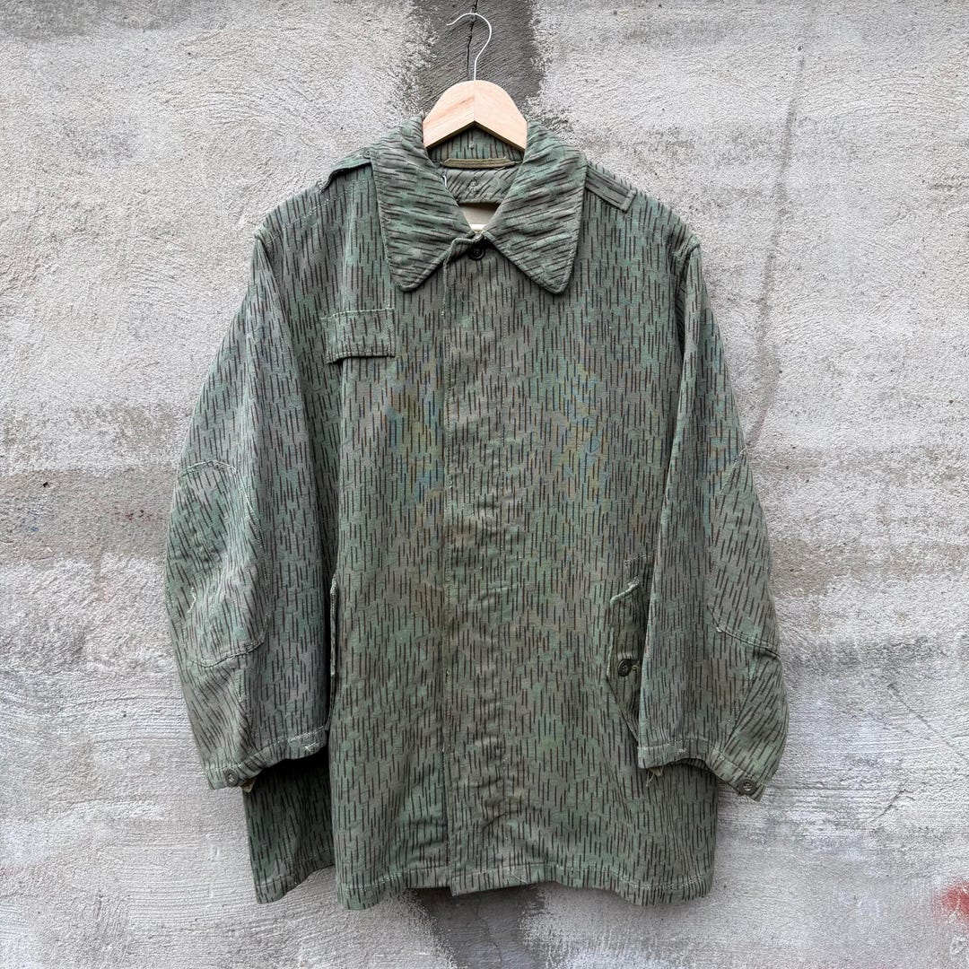 60's Vintage Military Raindrop Camo Field Coat - Etsy