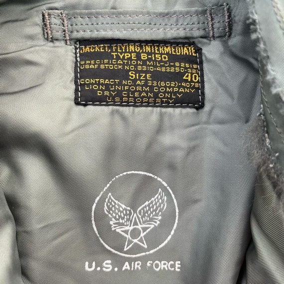 1950s USAF B-15D Modified Collar Flight Jacket - Gem
