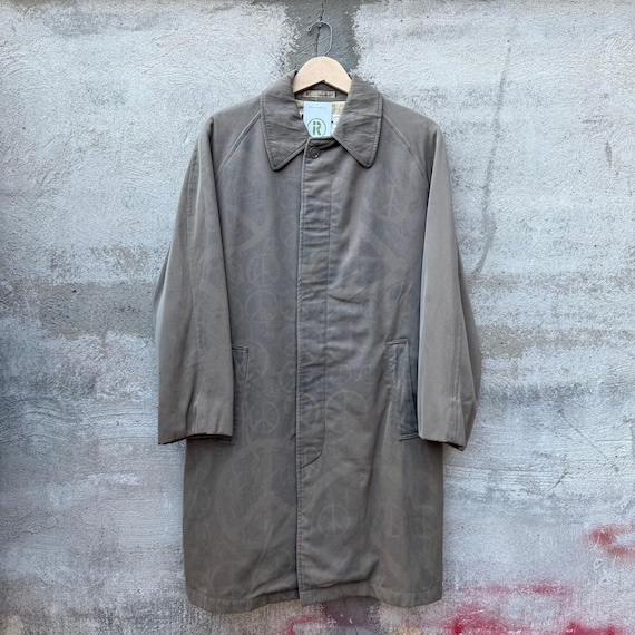70's Vintage Military Peace Sign Printed Coat - Gem