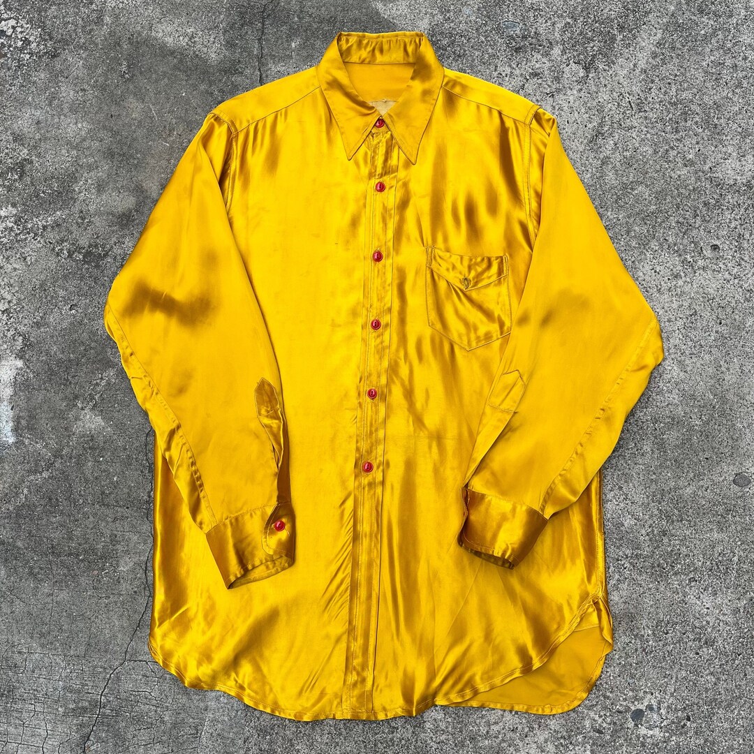 40s Satin Brill Uniforms Chain Stitch Bowling Shirt - Etsy