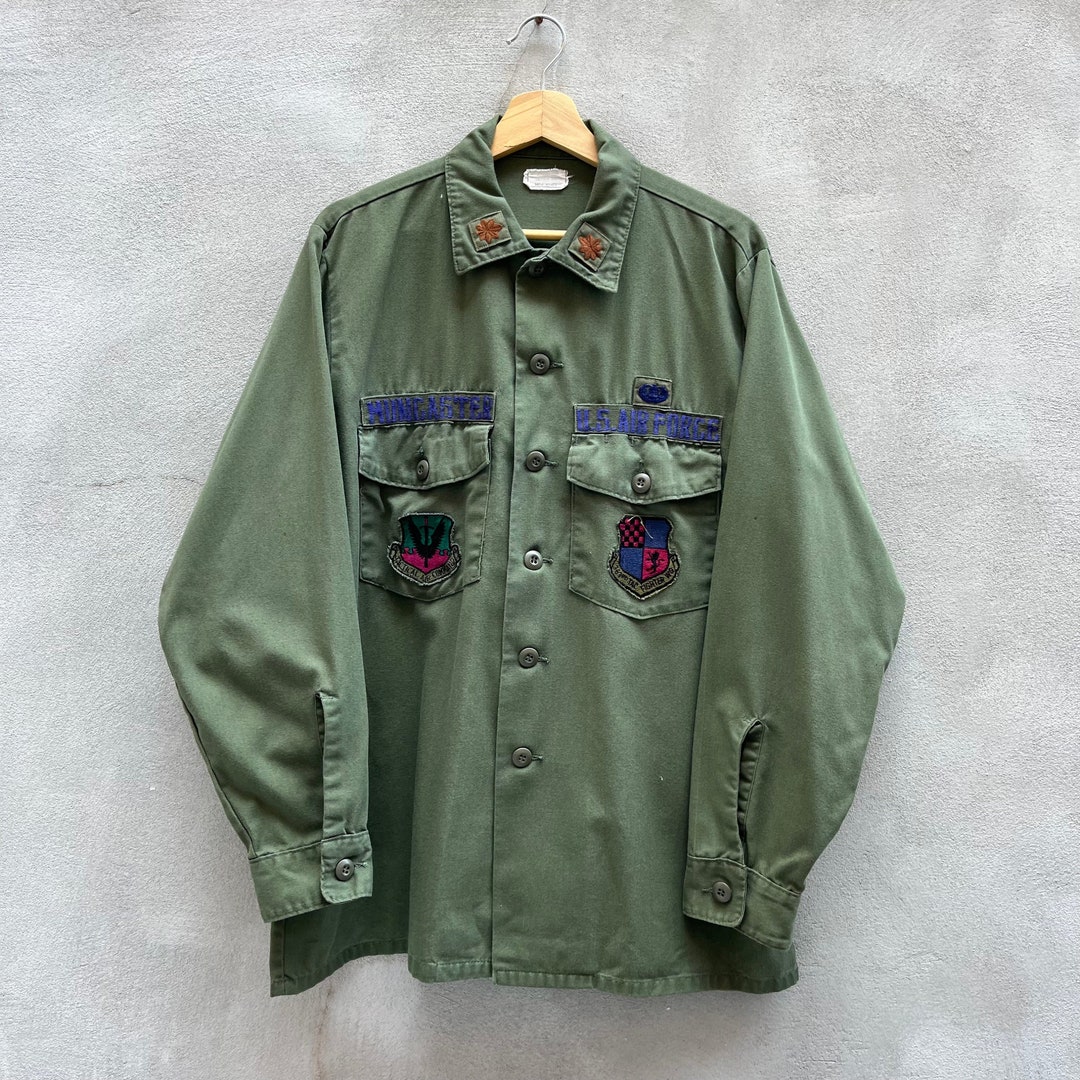 82 Military USAF Fatigue OG-507 Button Down Shirt - Etsy