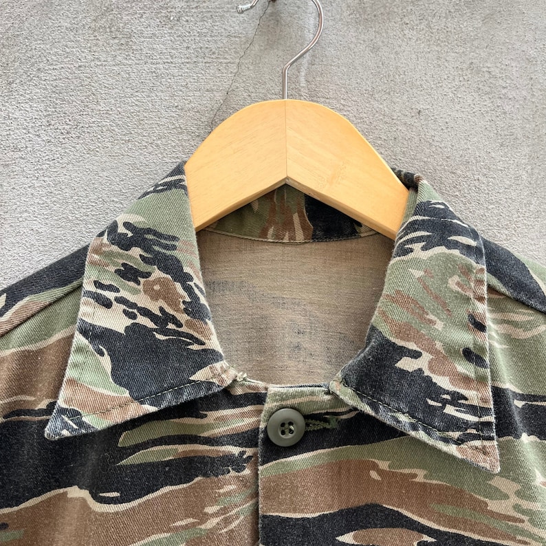 80’s Tiger Stripe Civilian Military Button Down Field Shirt - Etsy