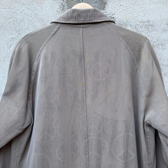 70's Vintage Military Peace Sign Printed Coat - Gem
