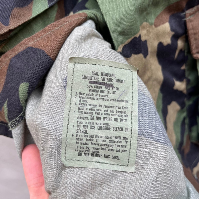 86’ Military Woodland Camo Field Jacket - Etsy