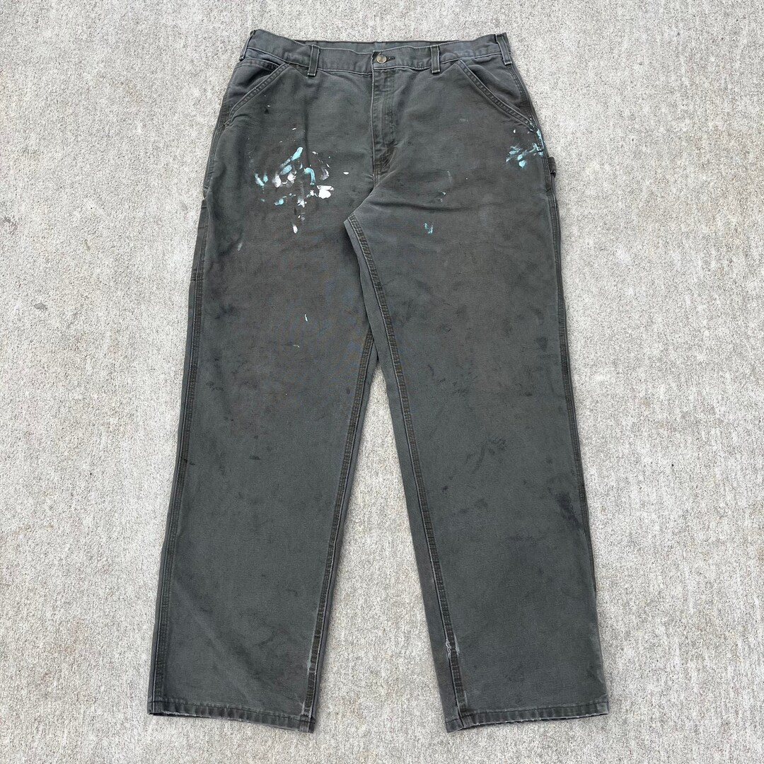 00s Carhartt Paint Splatter Pants - Etsy