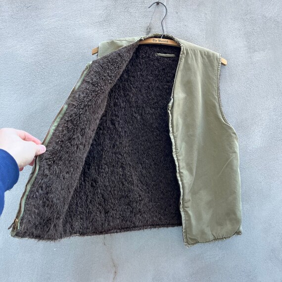 1940s WWII USMC Alpaca Lined Tanker Vest - Gem
