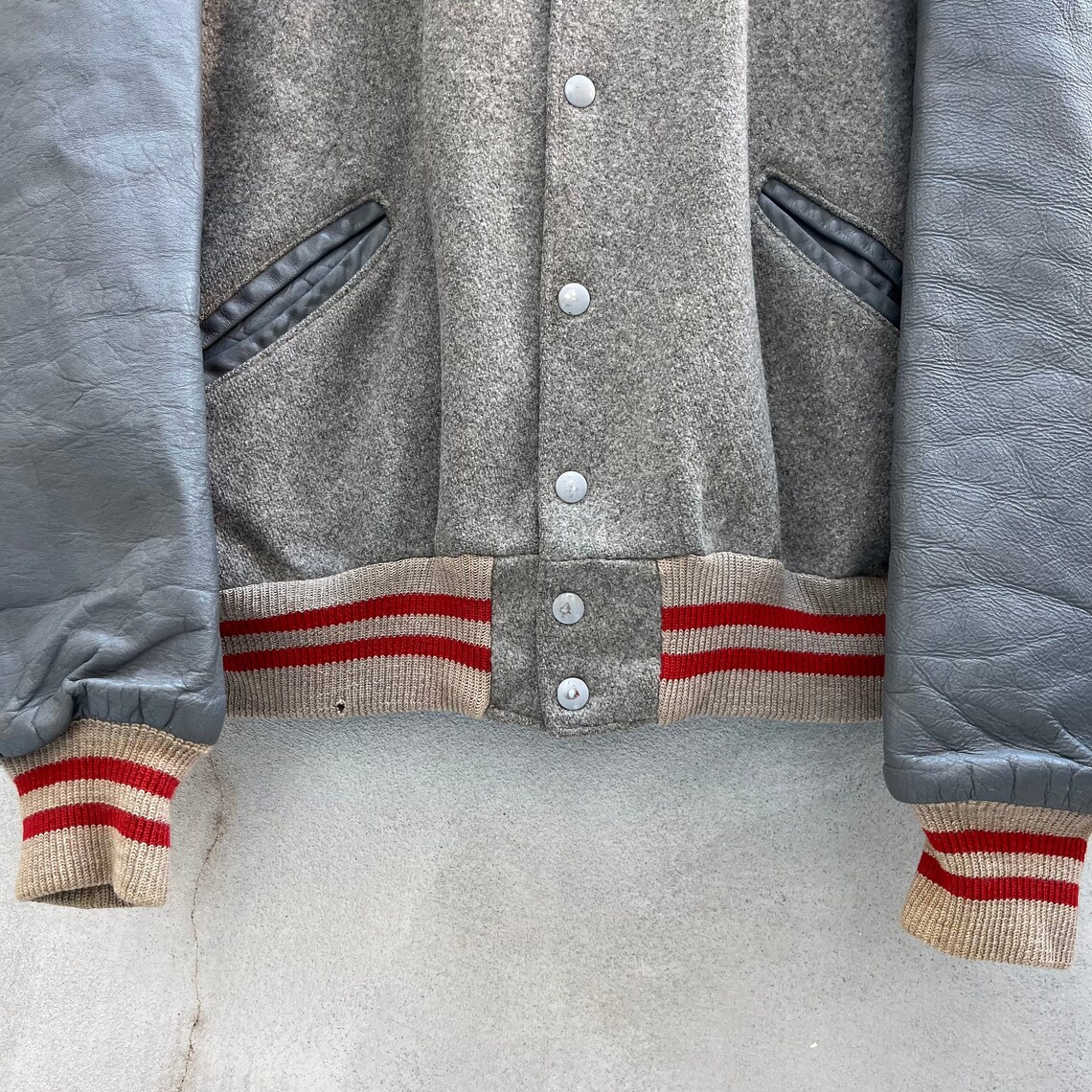 70s Vintage Wool & Leather Letterman Varsity Jacket - Etsy