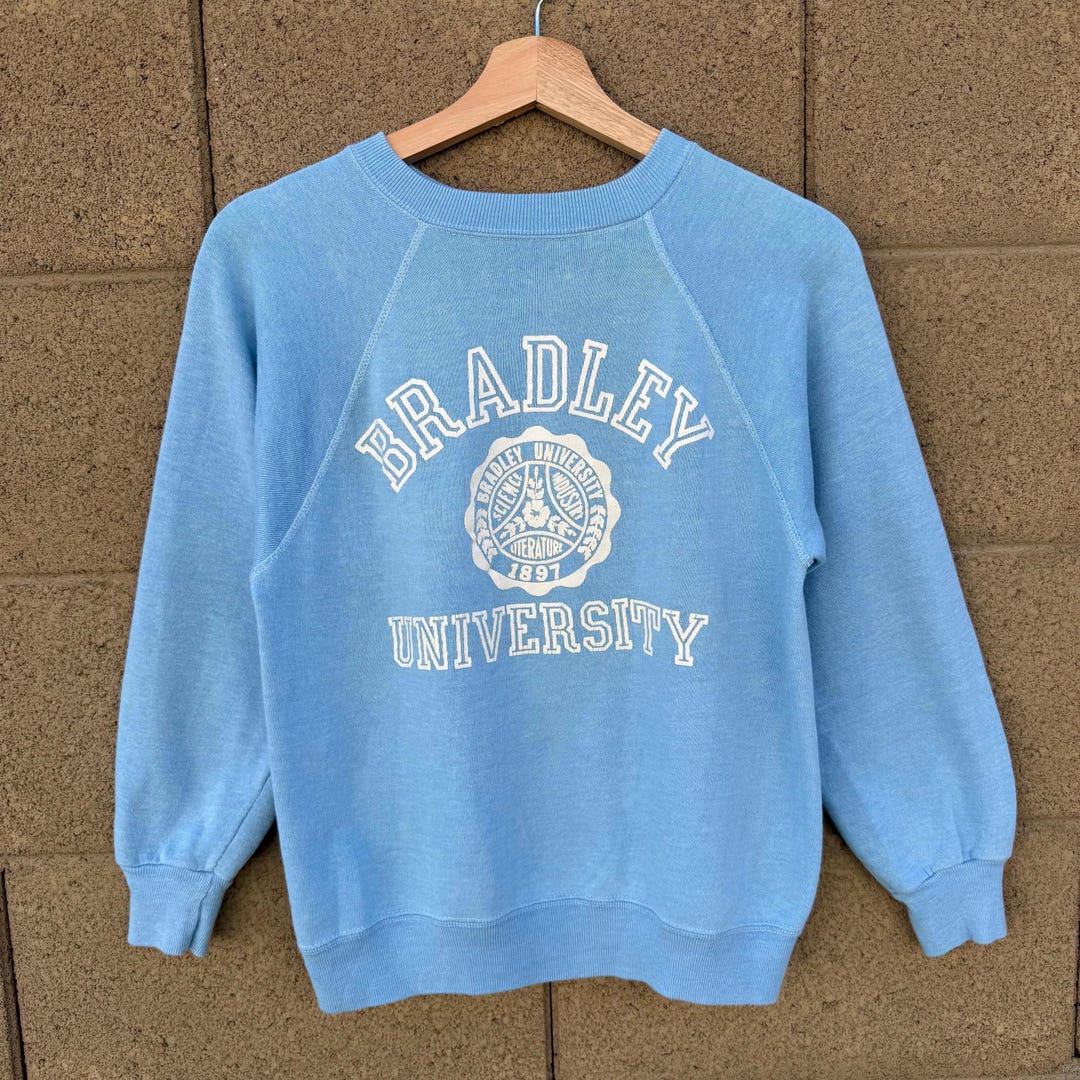 60's Bradley University Crest School Crewneck Sweatshirt - Etsy