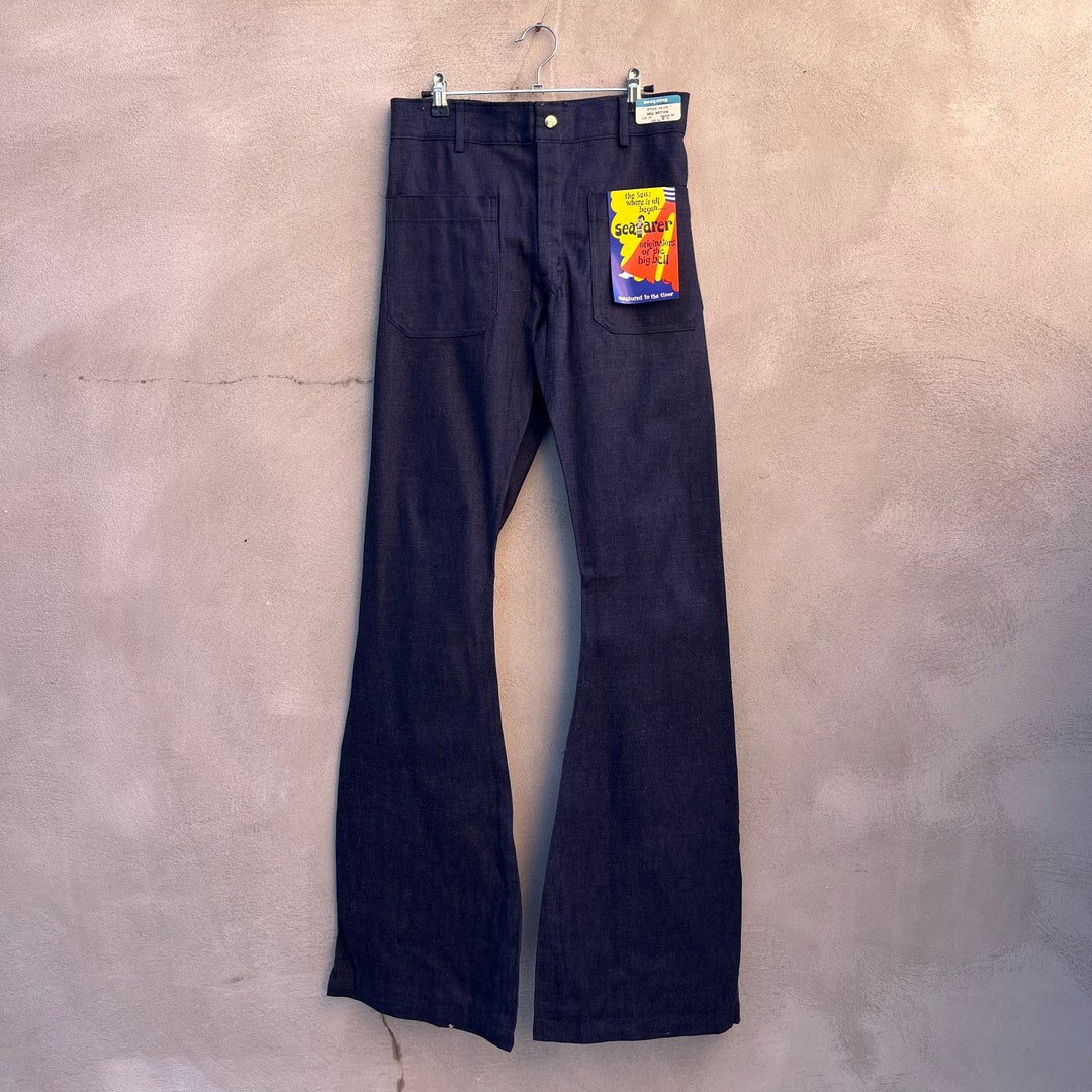 80s USN Seafarer Bell Bottom Flare Dungaree Trousers NOS - Etsy