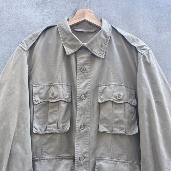 50s USAF Military Tan Tropical Bush Jacket - Gem