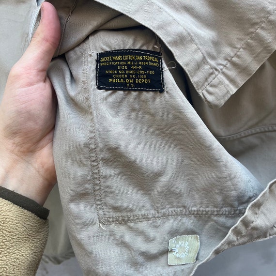 50s USAF Military Tan Tropical Bush Jacket - Gem