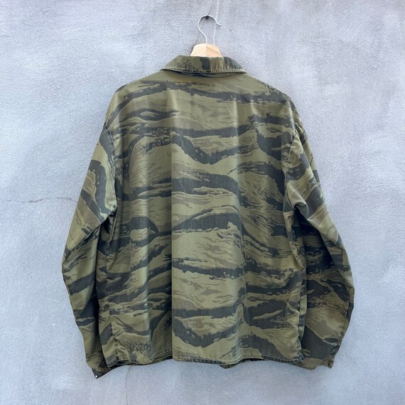 70’s Tiger Stripe Camouflage Button Down Jacket - Gem