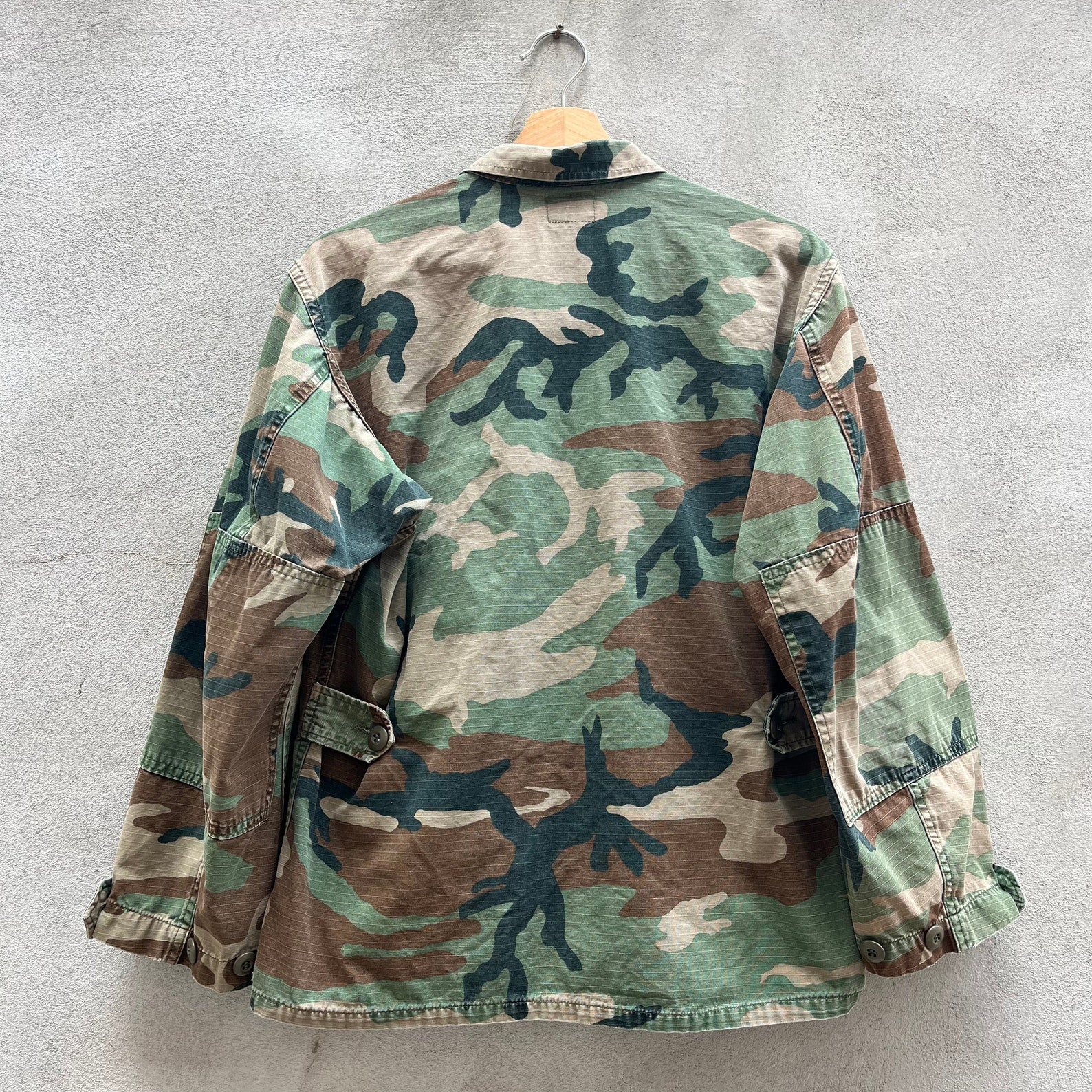 90’s Military Woodland Camo Jacket - Etsy