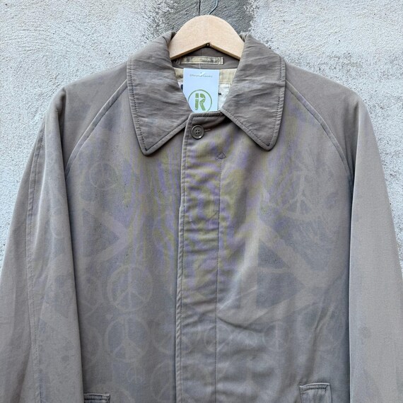 70's Vintage Military Peace Sign Printed Coat - Gem