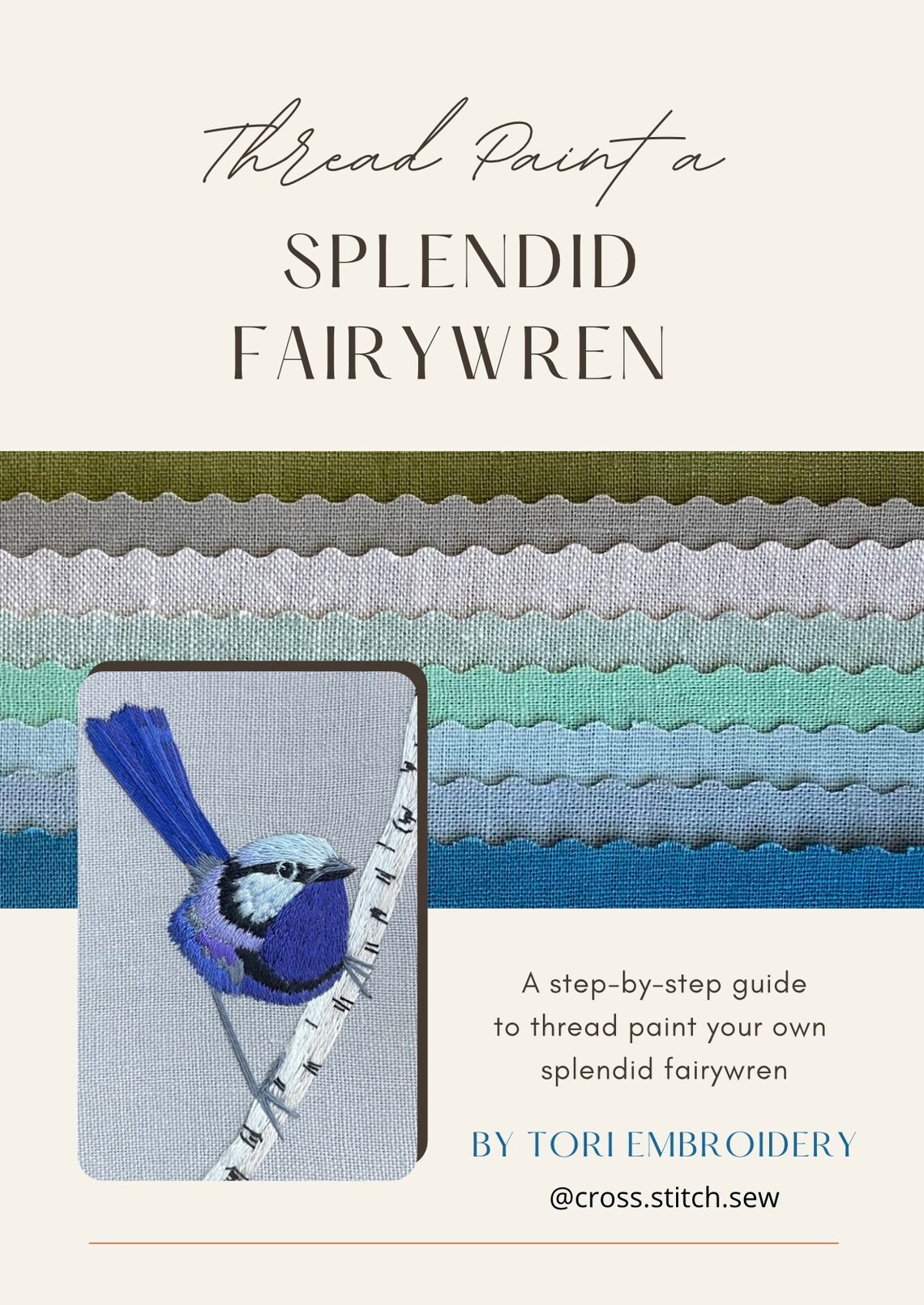 Bird Embroidery Pattern Thread Painting Tutorial Splendid - Etsy