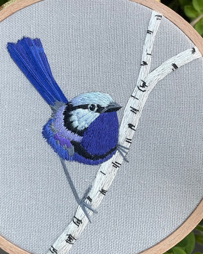 Bird Embroidery Pattern Thread Painting Tutorial Splendid - Etsy