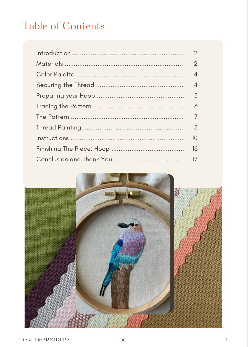 Bird Embroidery Pattern Thread Painting Tutorial Lilac - Etsy