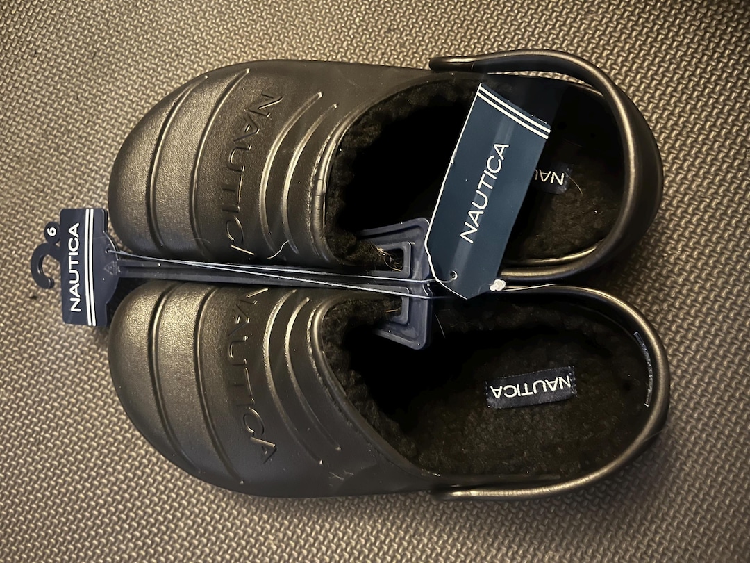 Nautica Faux Lined Unisex Clogs Black (new With Tags) - Etsy