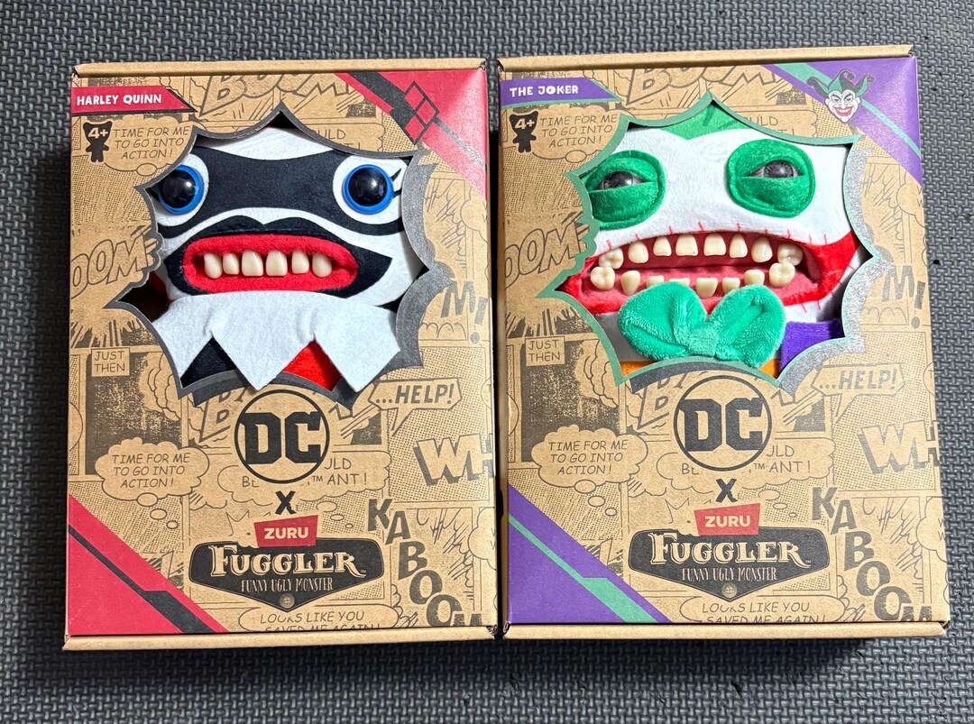 Fugglers Dc Comics Full Set All 4 ,harley , Joker , Batman & Superman ...