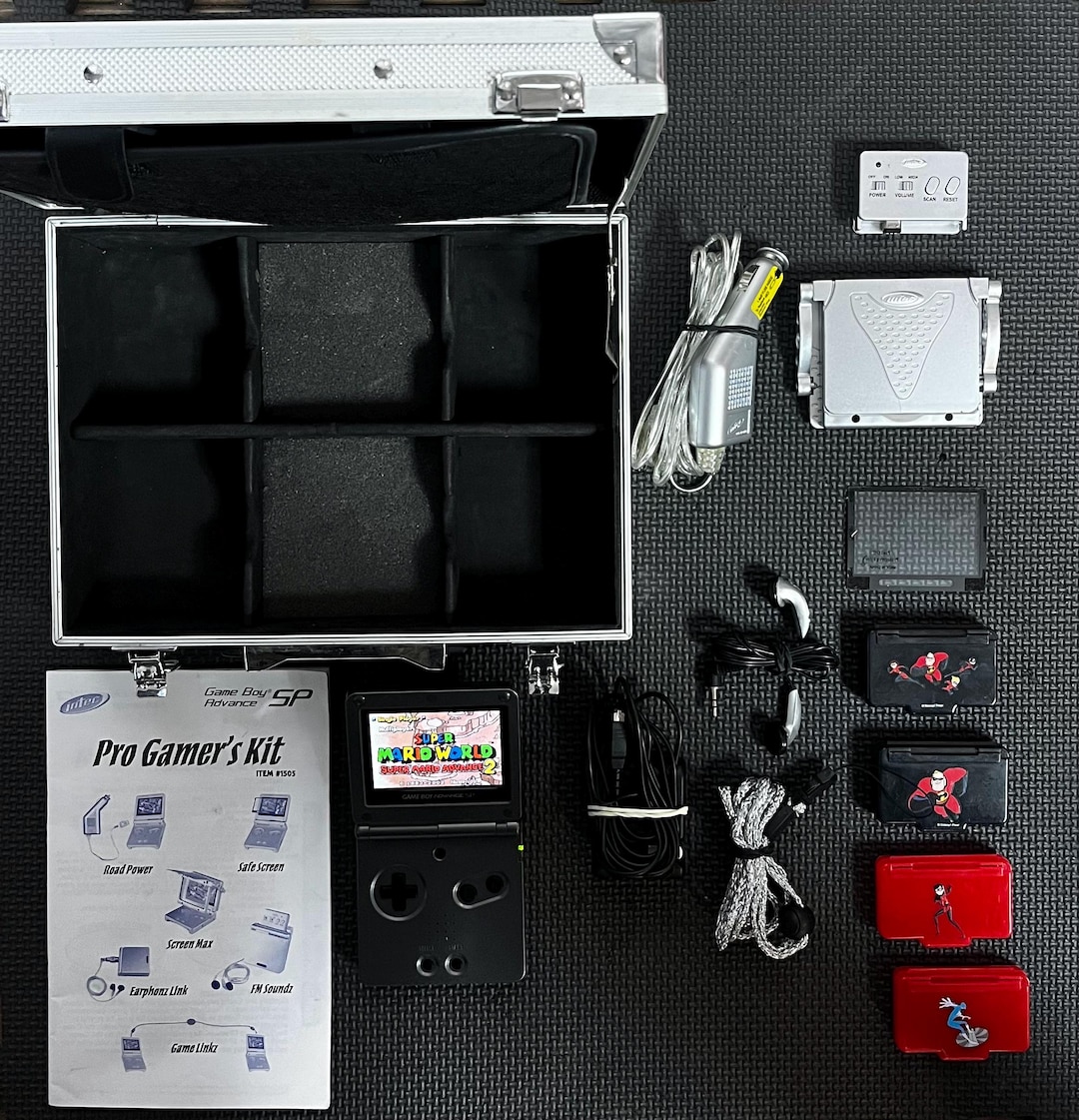 Game Boy Advanced Sp Console Game Kit Includes Super Mario World 2 ...