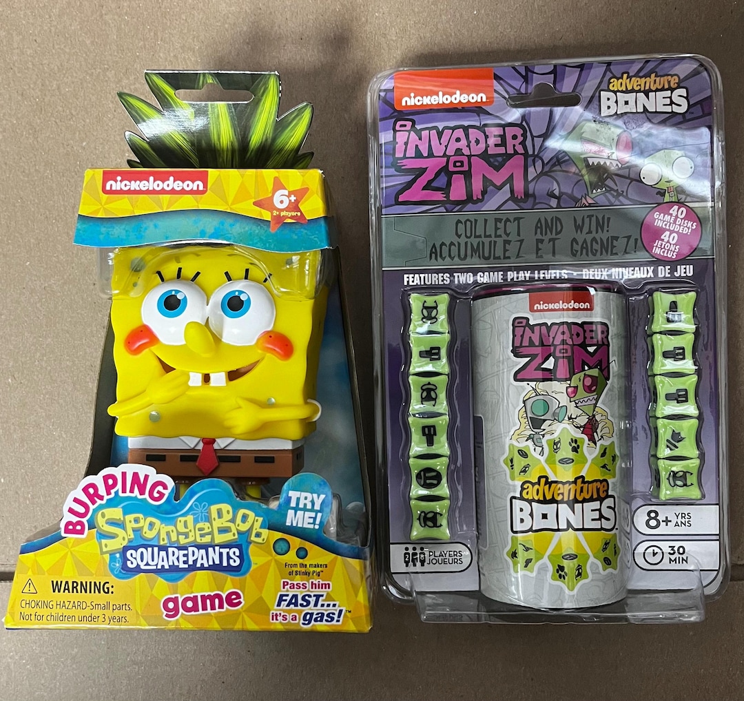Nickelodeon Burping Spongebob Squarepants /invader Zim Adventure Bones ...