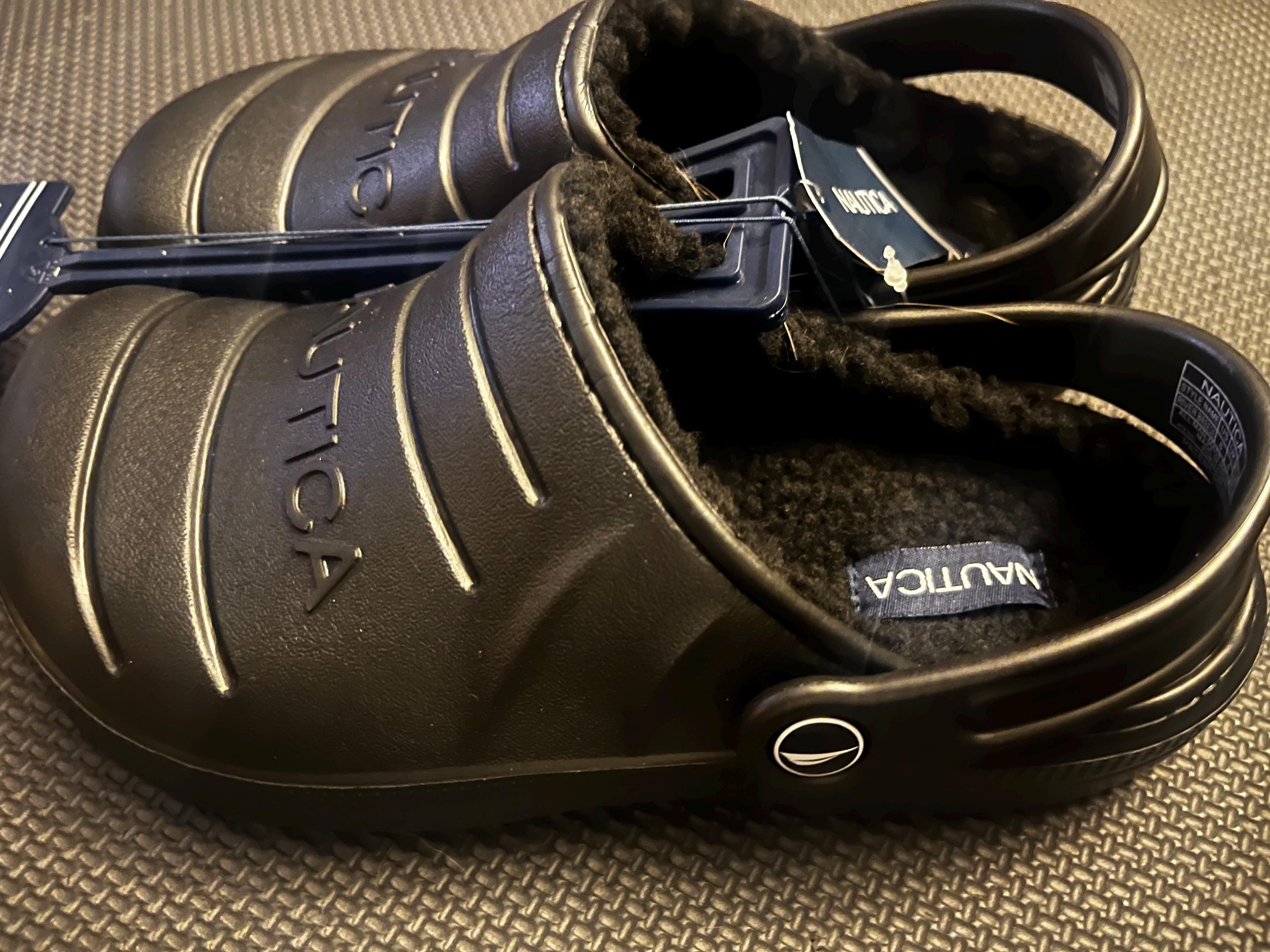 Nautica Faux Lined Unisex Clogs Black (new With Tags) - Etsy