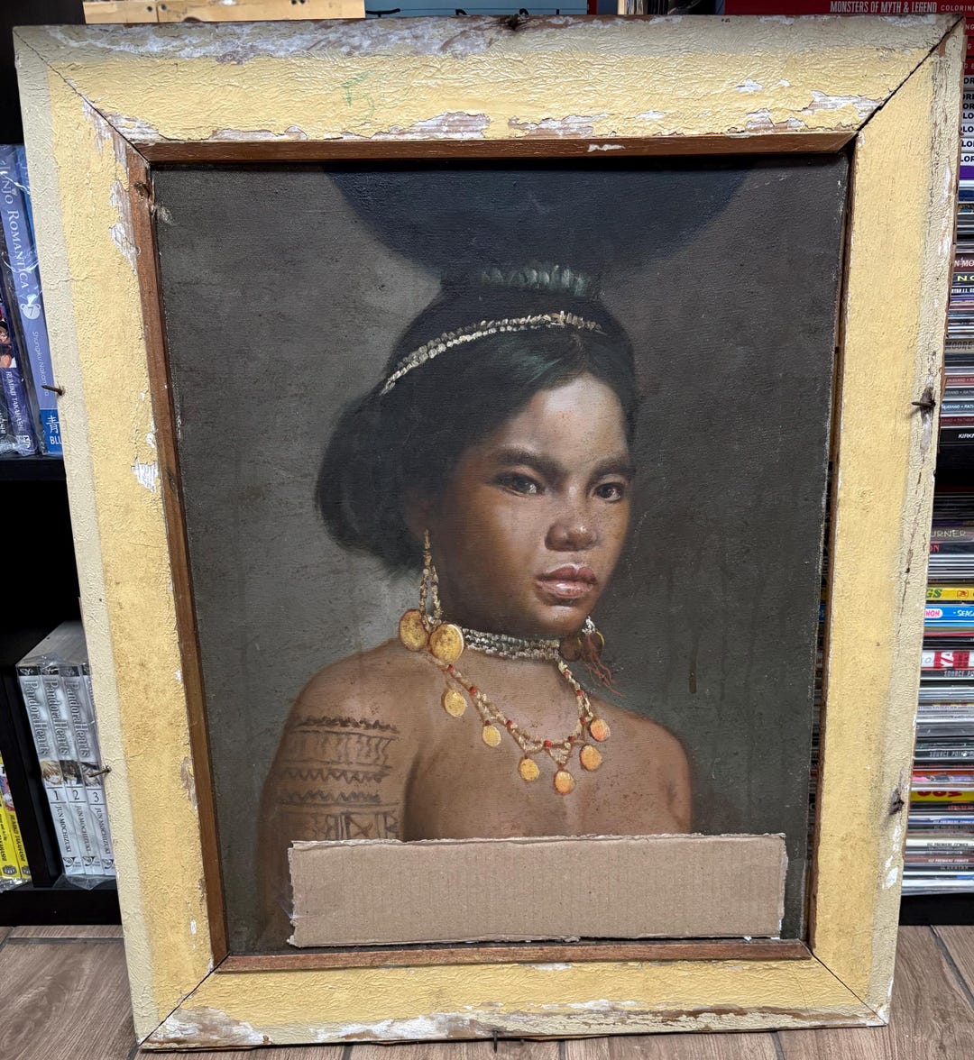 Beautiful Indigenous Igorot Female Oil Painting, Northern Luzon ...