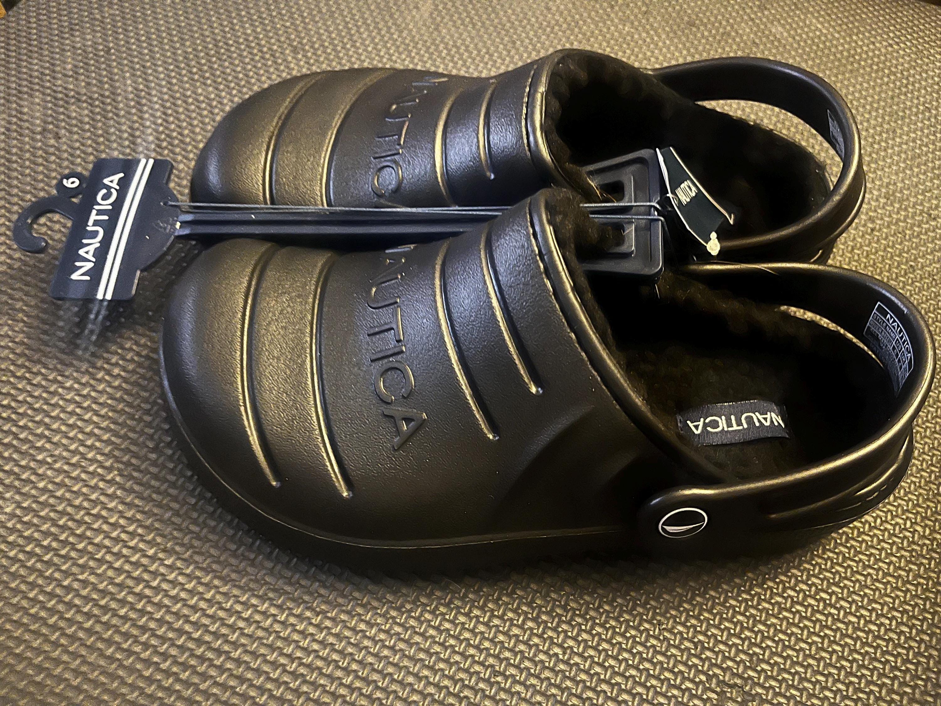Nautica Faux Lined Unisex Clogs Black (new With Tags) - Etsy