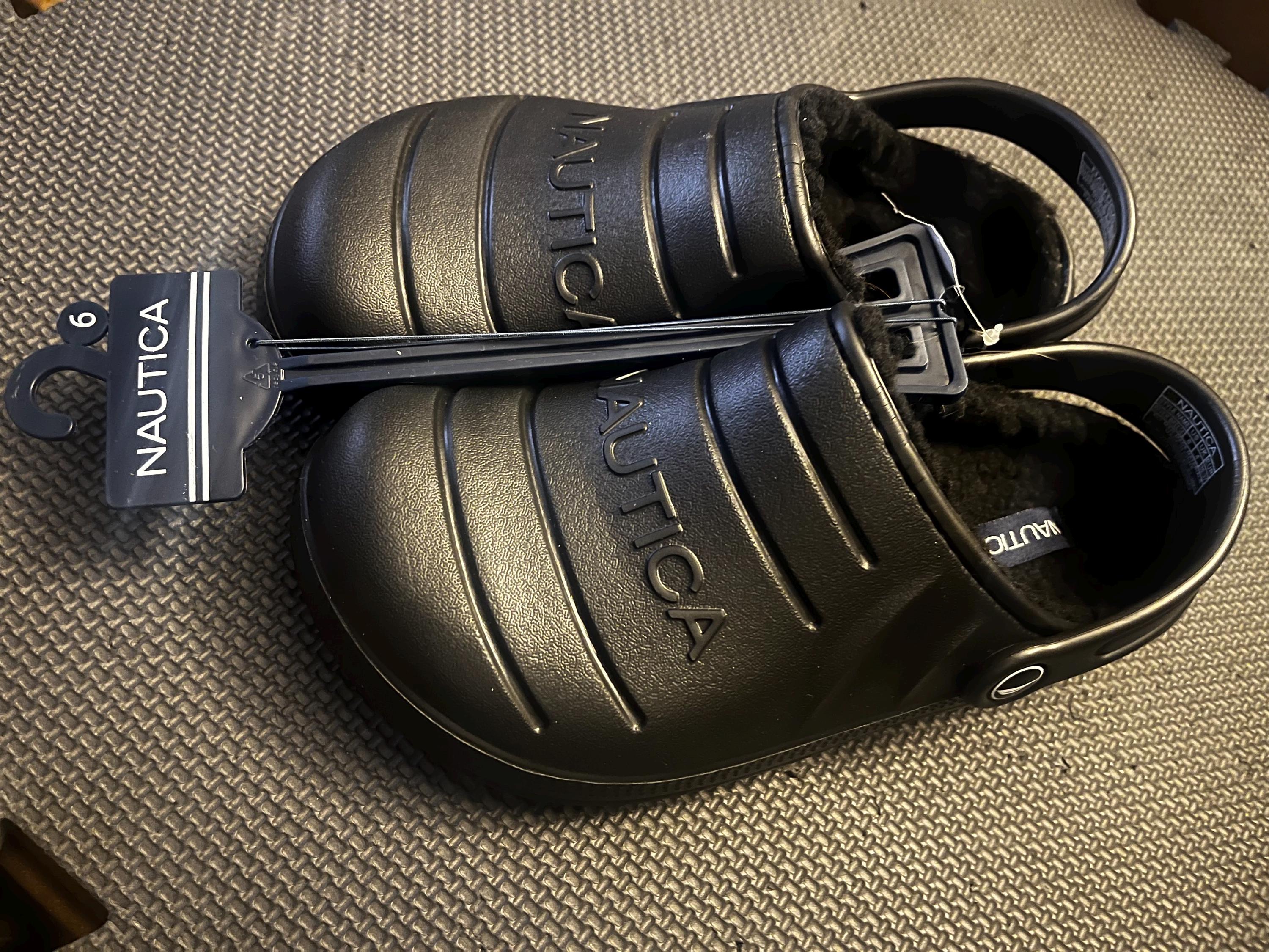Nautica Faux Lined Unisex Clogs Black (new With Tags) - Etsy
